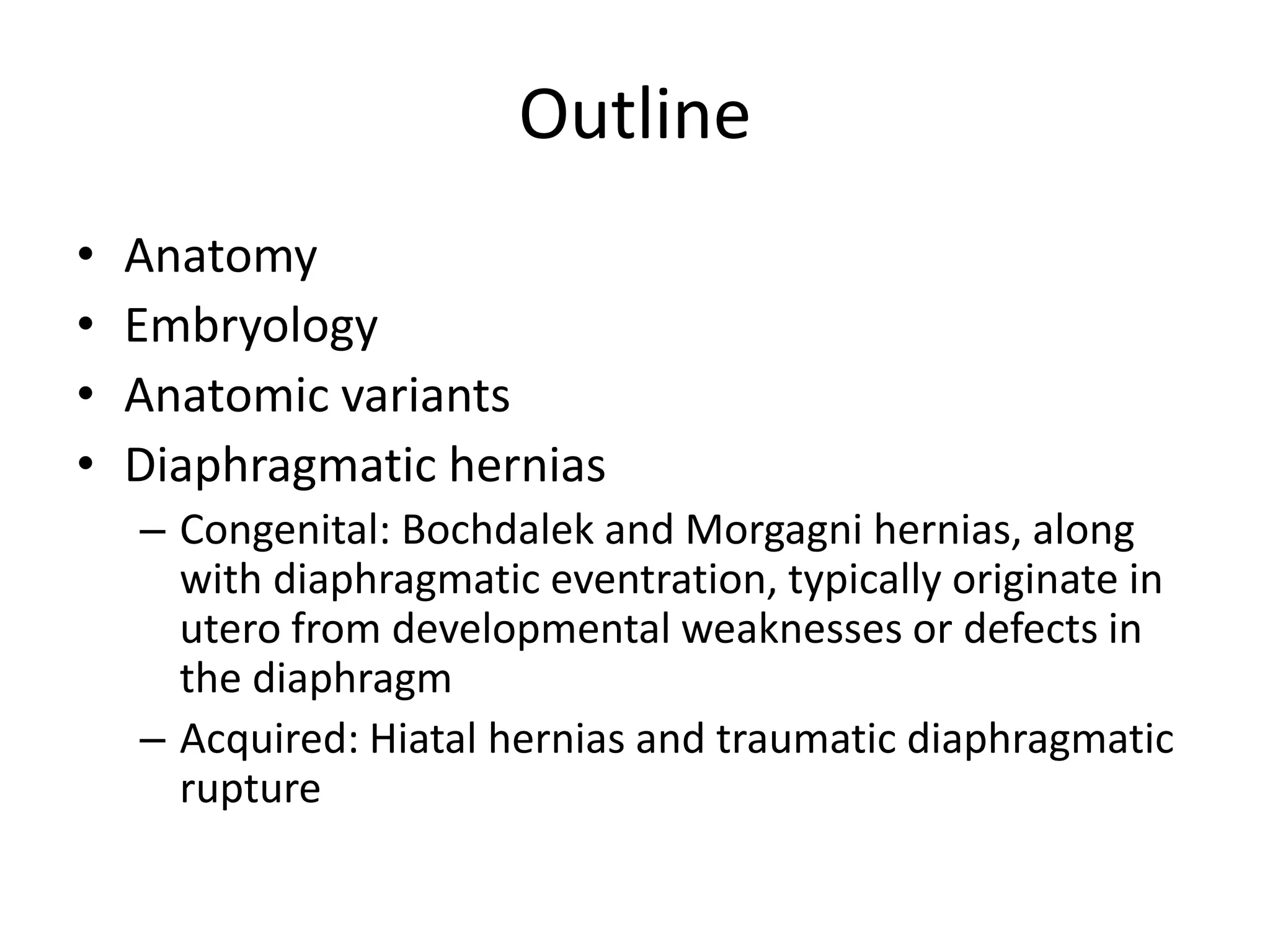 Diaphragmatic hernia and injury | PDF