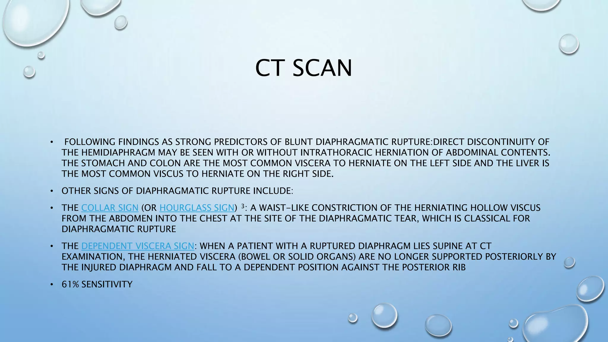 Traumatic Injuries of Diaphragm | PPTX