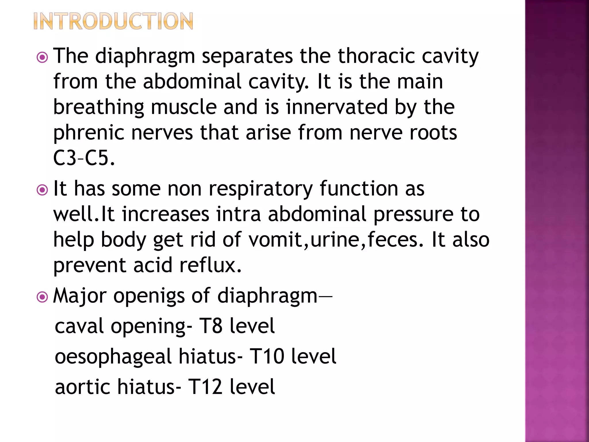 Diaphragmatic Disorders | PPTX