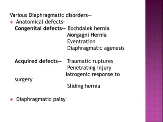 Diaphragmatic Disorders | PPTX
