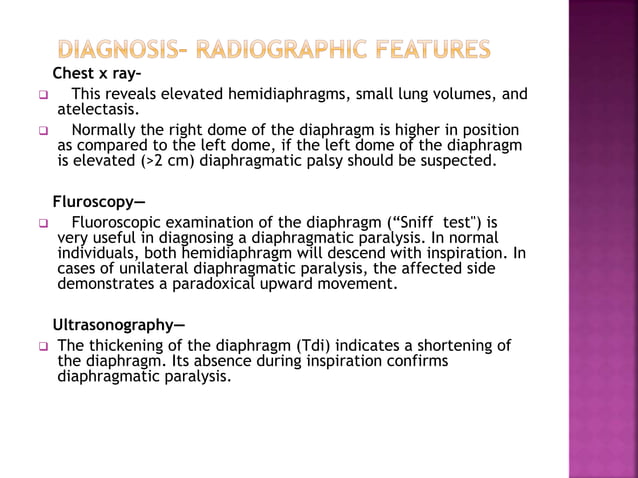 Diaphragmatic Disorders | PPTX