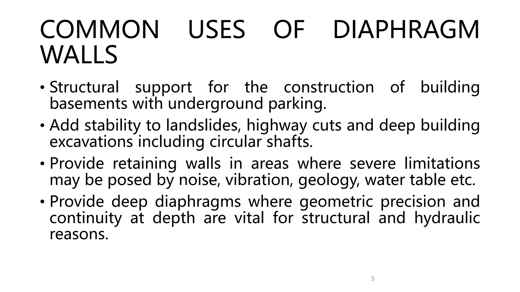 diaphragm and basement construction.pptx