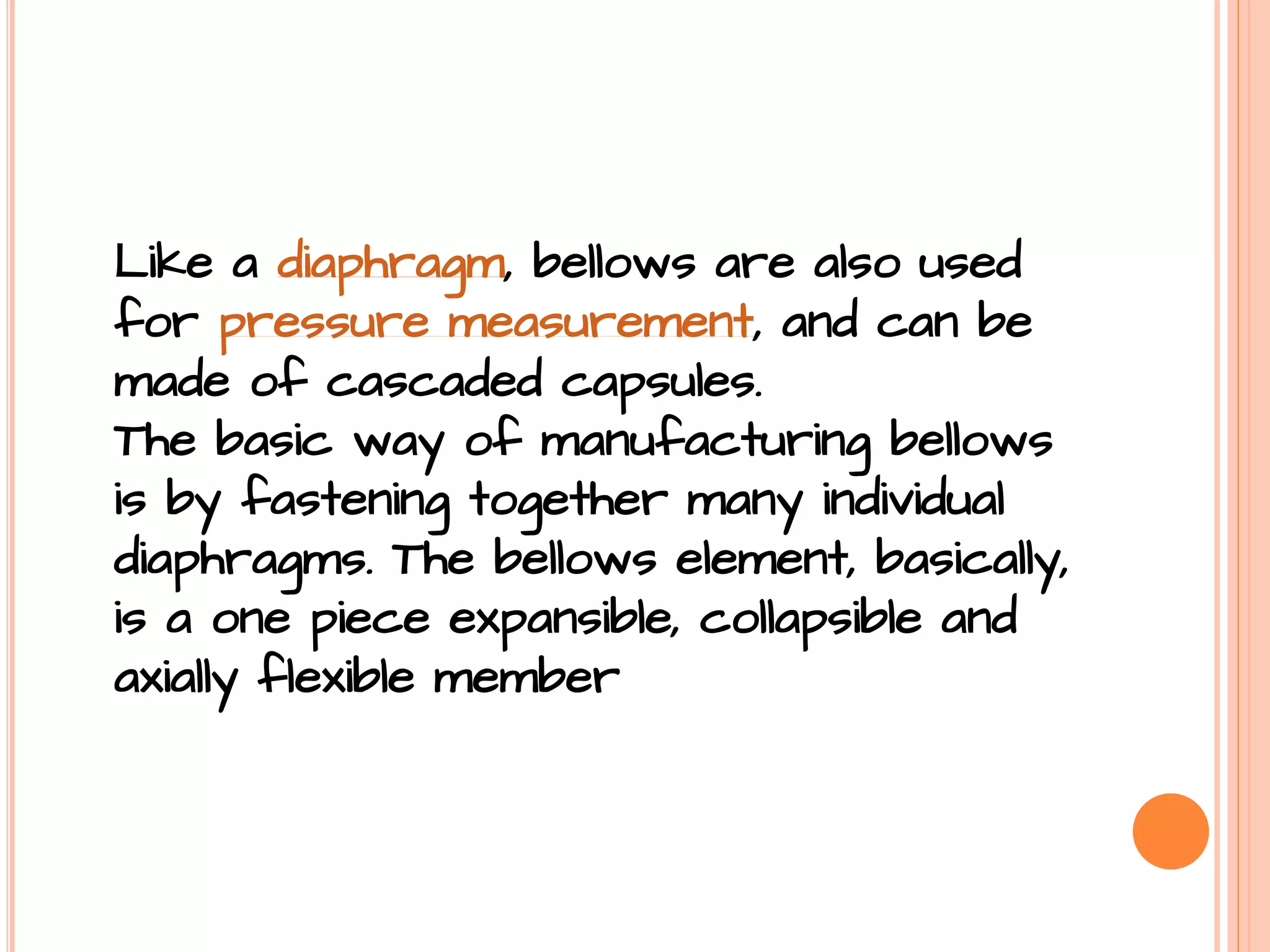 Diaphragm and bellows pressure gauge | PPTX