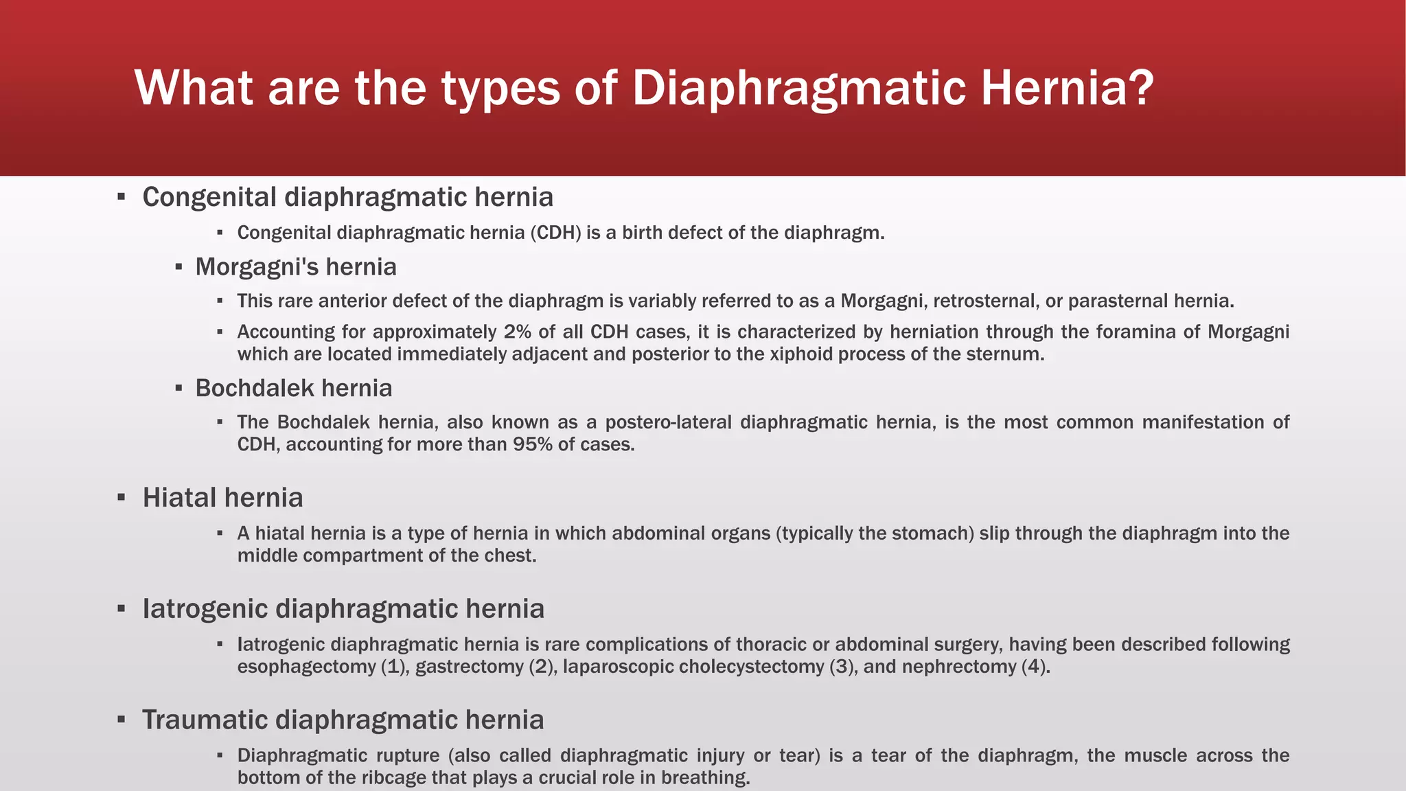 Diaphragmatic hernia | PPT