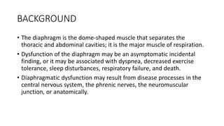 Diaphragm disorder Dr Kantam Chakraborthy disorders.pptx
