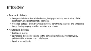 Diaphragm disorder Dr Kantam Chakraborthy disorders.pptx