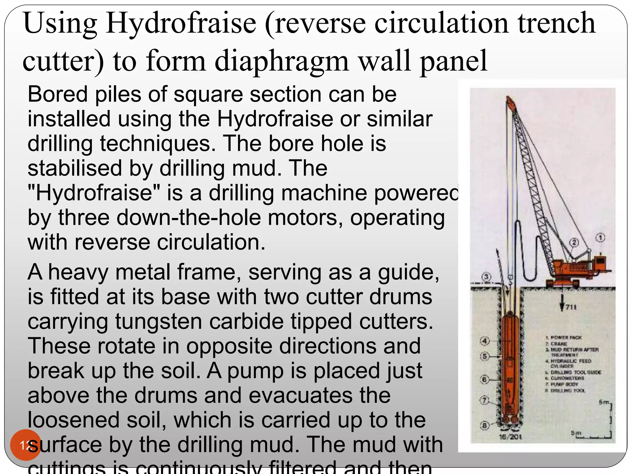 Diaphragm wall construction | PPTX