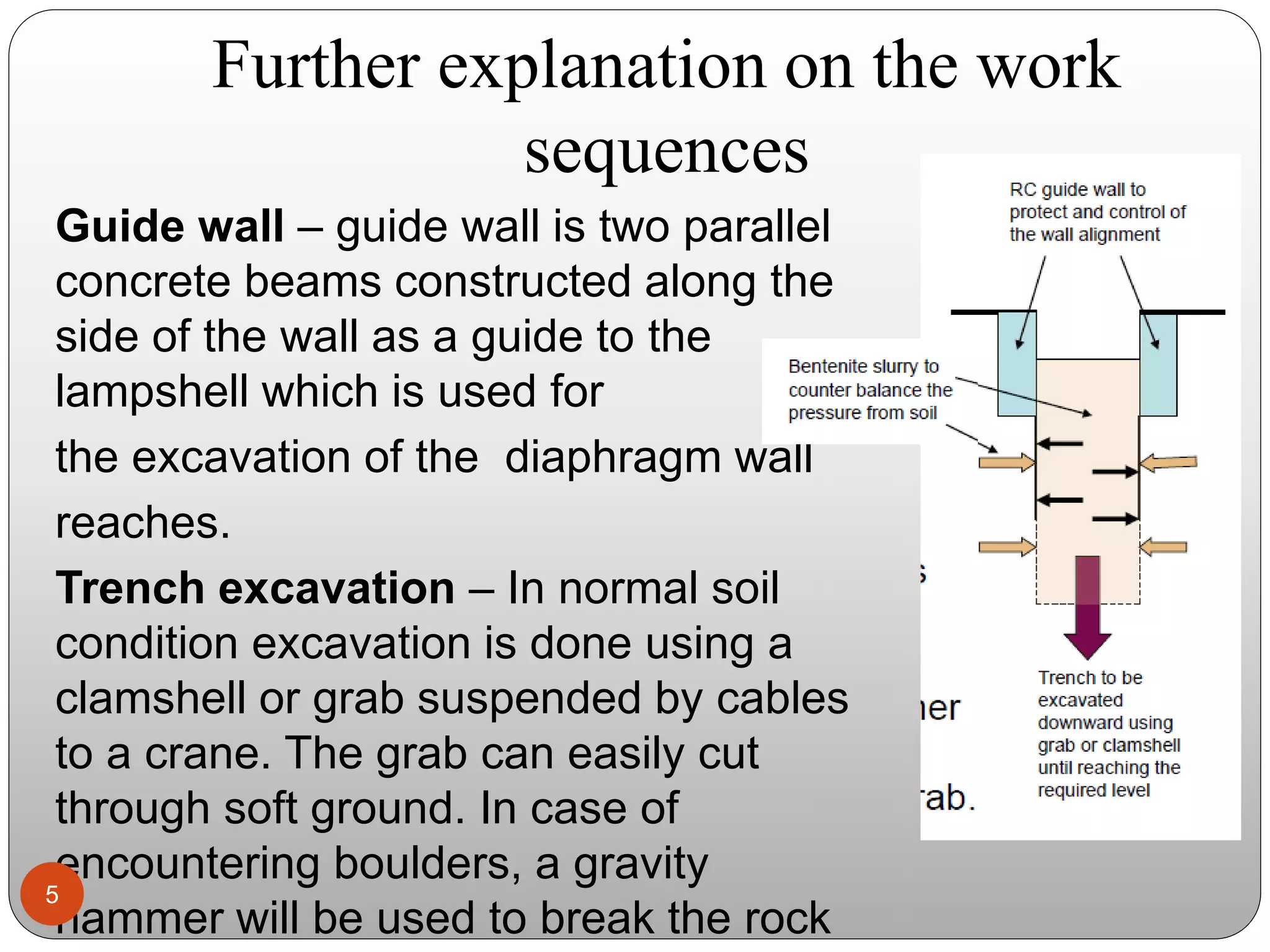 Diaphragm wall construction | PPTX