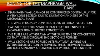 Diaphragm wall construction | PPTX