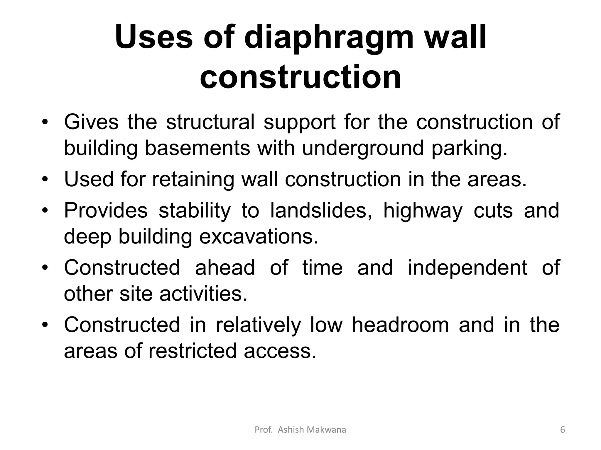 Diaphragm wall construction_Advanced Construction Technology (Semester ...