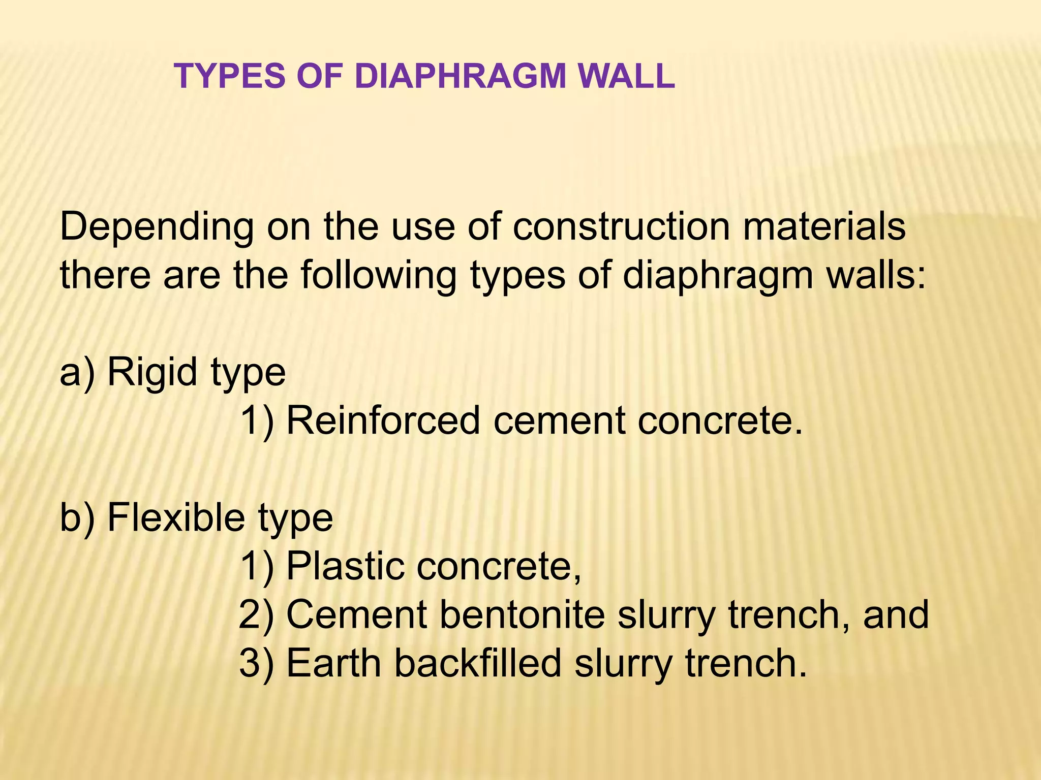 Diaphragm wall: Construction and Design | PPTX