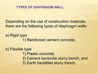 Diaphragm wall: Construction and Design | PPTX