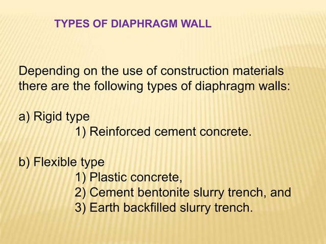 Diaphragm wall: Construction and Design | PPTX