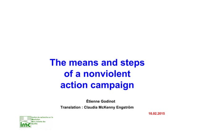 S. — 01. The means and steps of a nonviolent action campaign | PPT