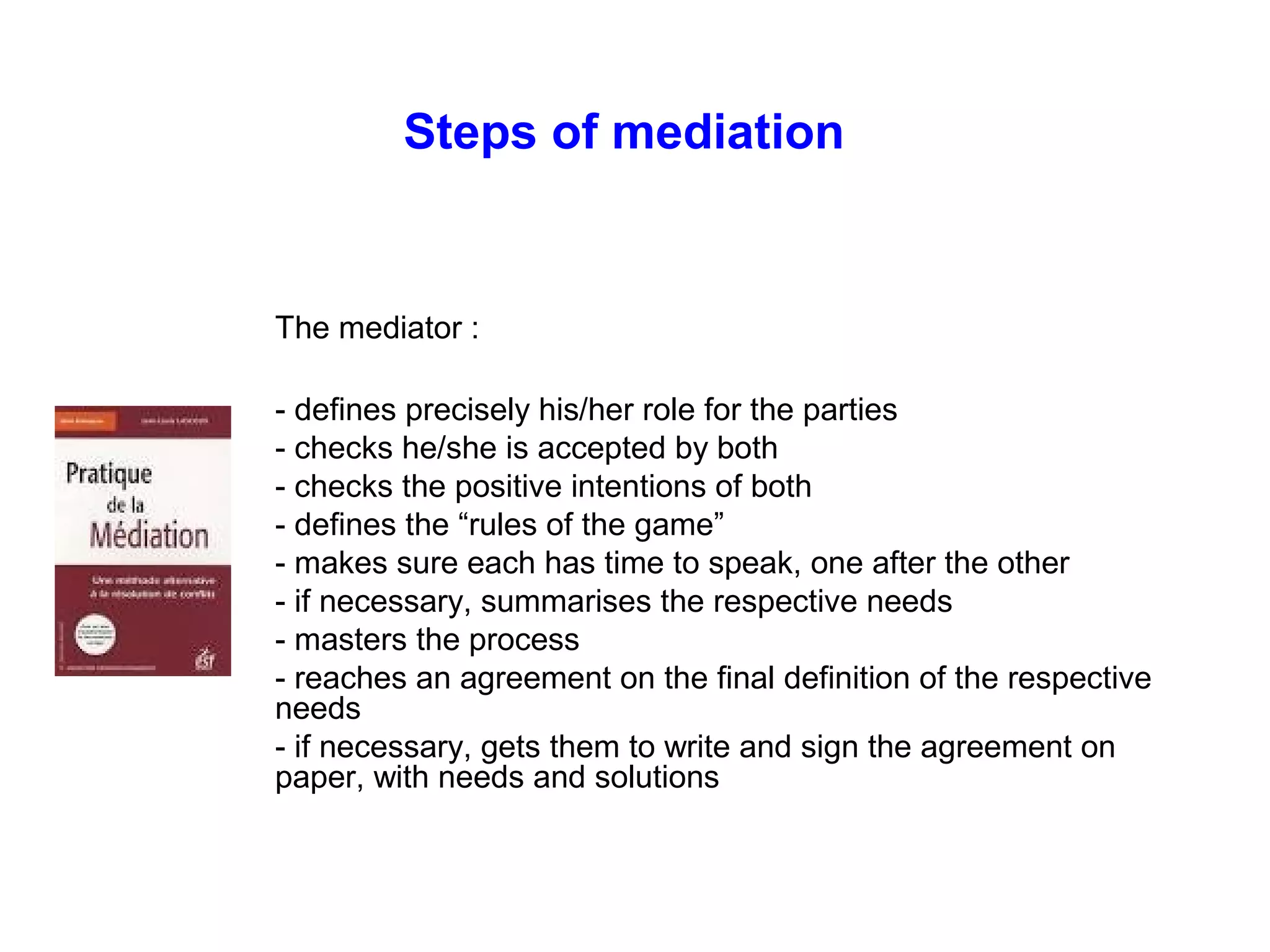 Nonviolent communication and mediation | PPT