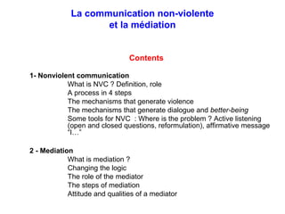 Nonviolent communication and mediation | PPT