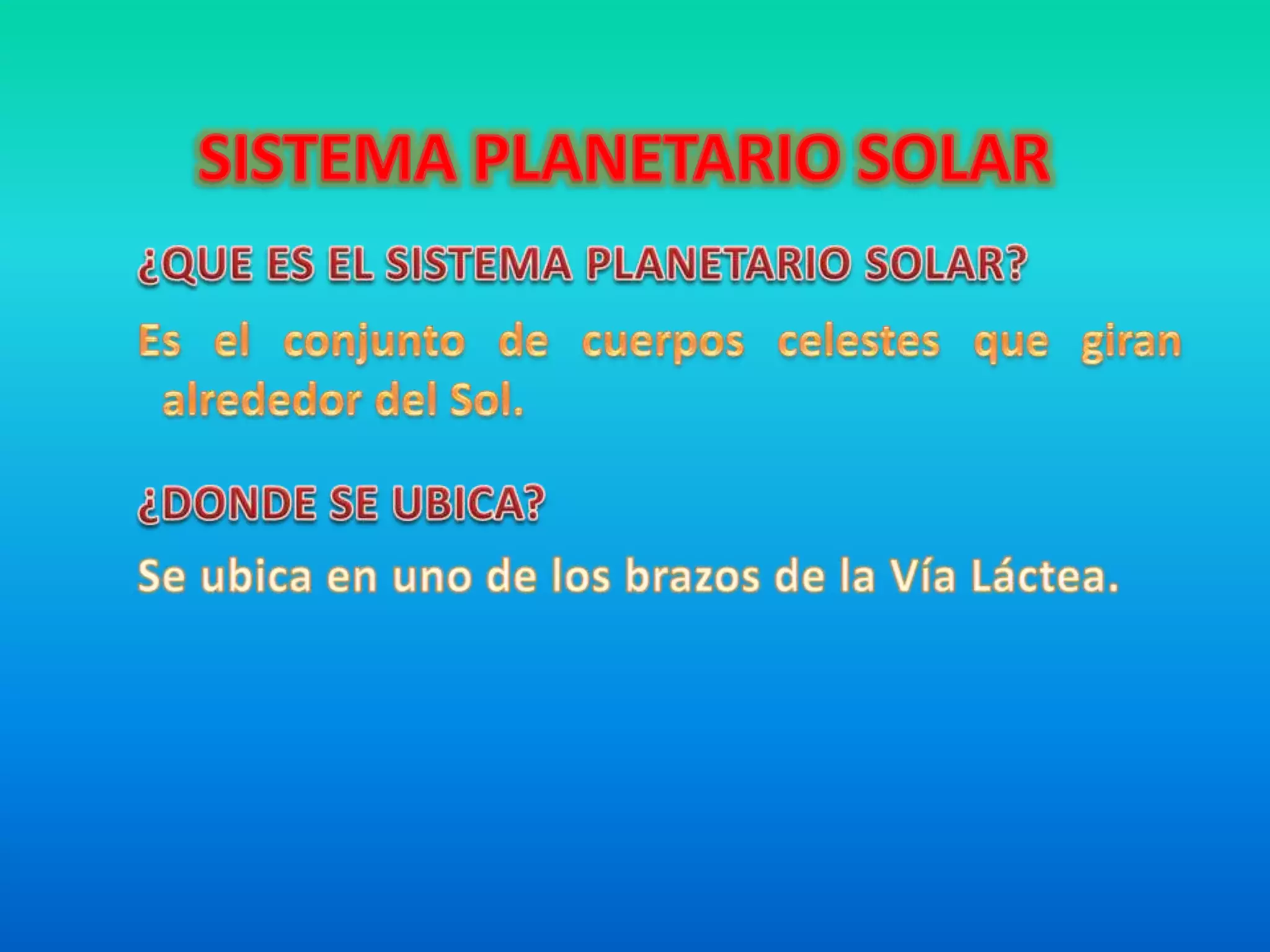 El sistema planetario solar | PPTX