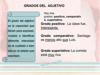 DIAPOSITIVAS DEL ADJETIVO | PPTX
