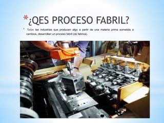 Proceso Fabril | PPTX