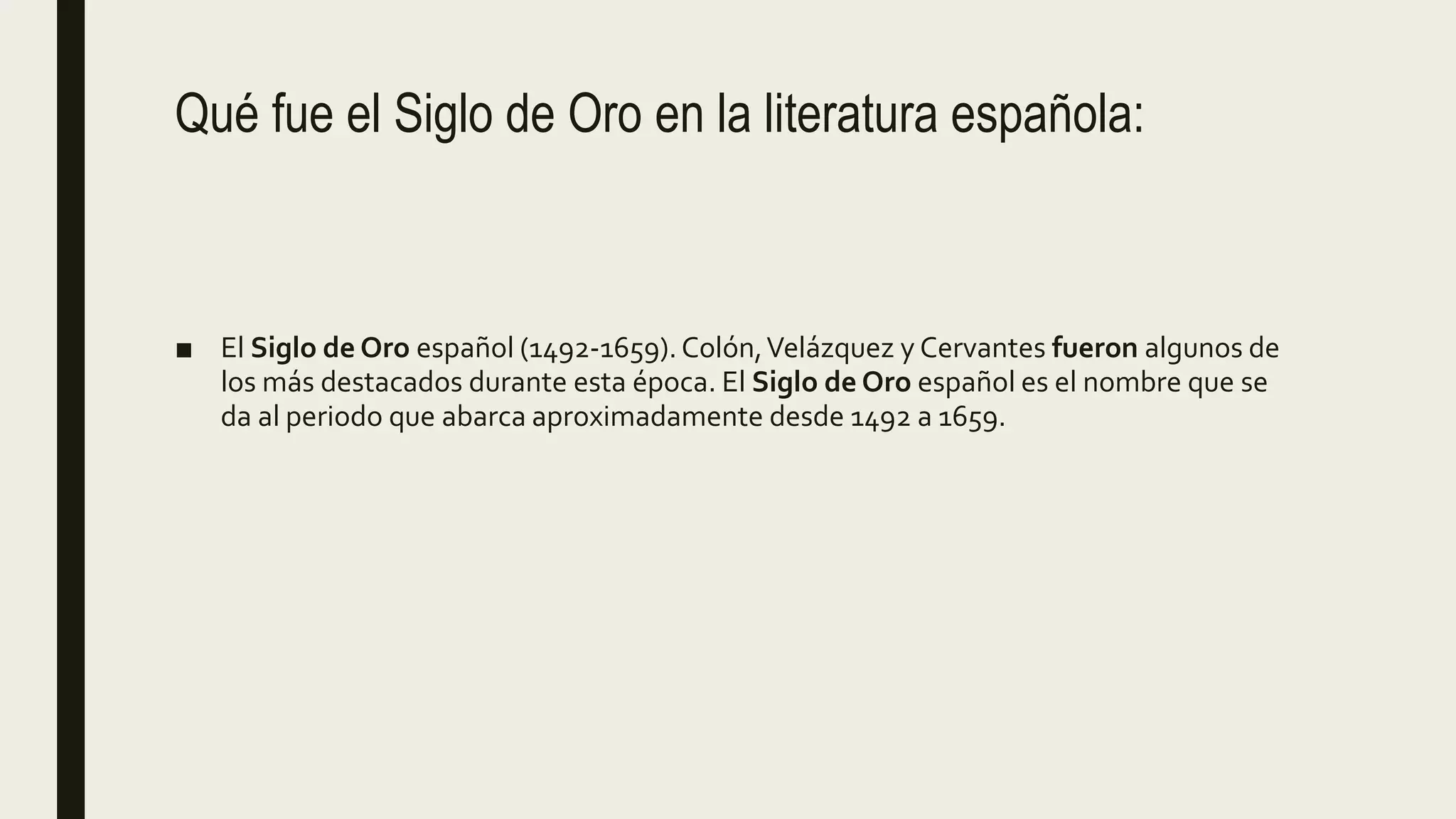 lenguaje siglo de oro español | PPT