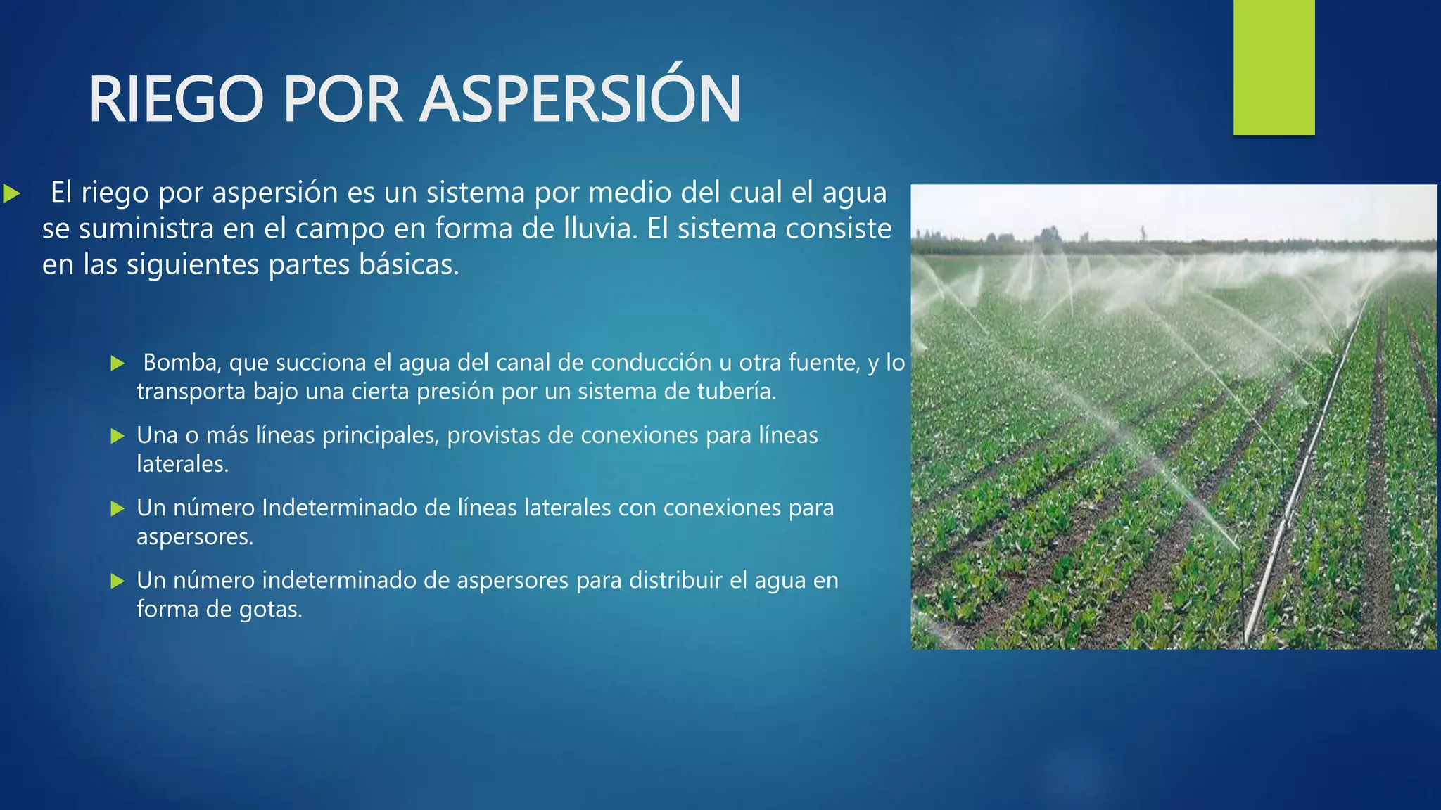 Diseño de Riego por Asperción | PPTX
