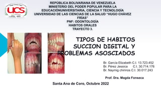 DIAPO_habitos y problemas asociados, succión digital | PPTX