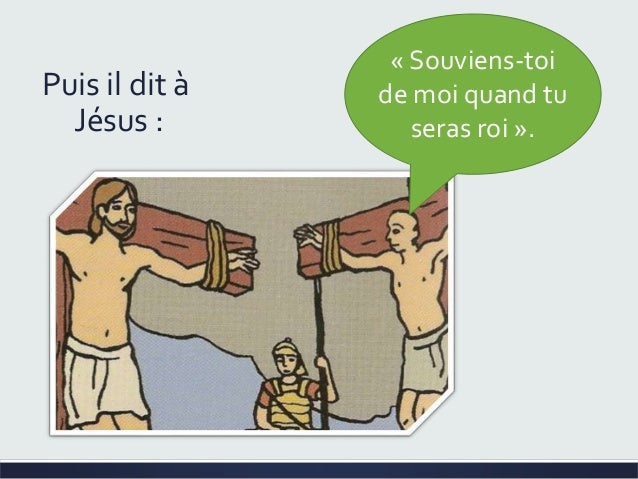 Diaporama le bon larron et Jésus sur la croix