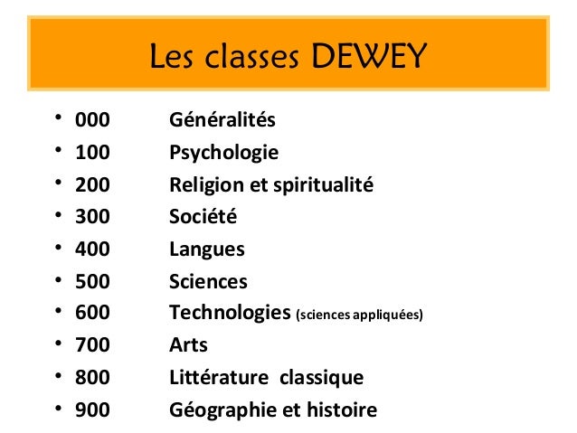 Tableau De Dewey _ Plan De Classement Dewey – CTMLAE