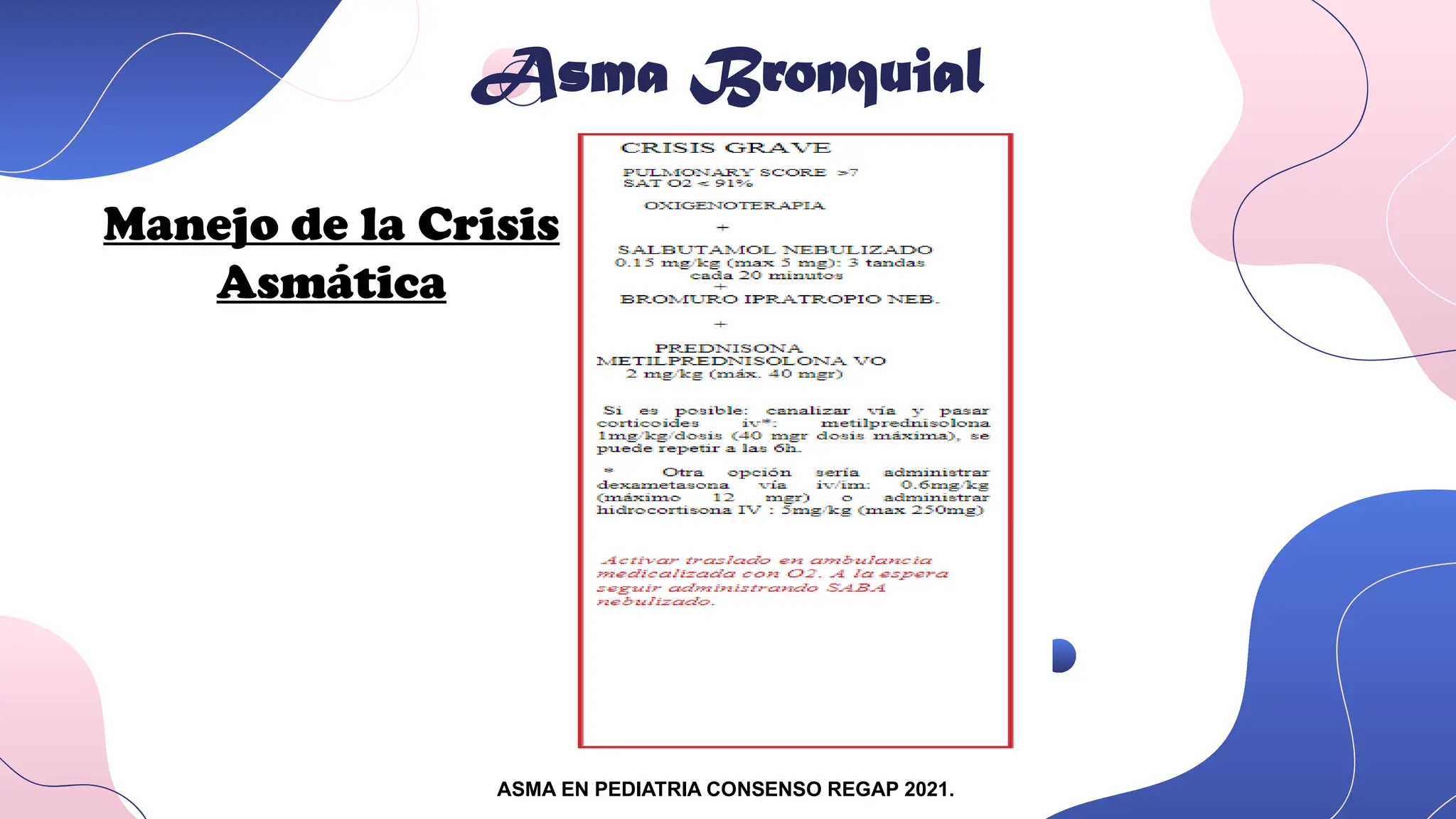 Diapositivas de Asma Bronquial y crisis asmática | PPTX