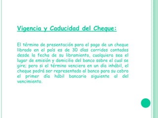 El Cheque | PPTX