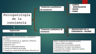conciencia psiquiatria | PPTX
