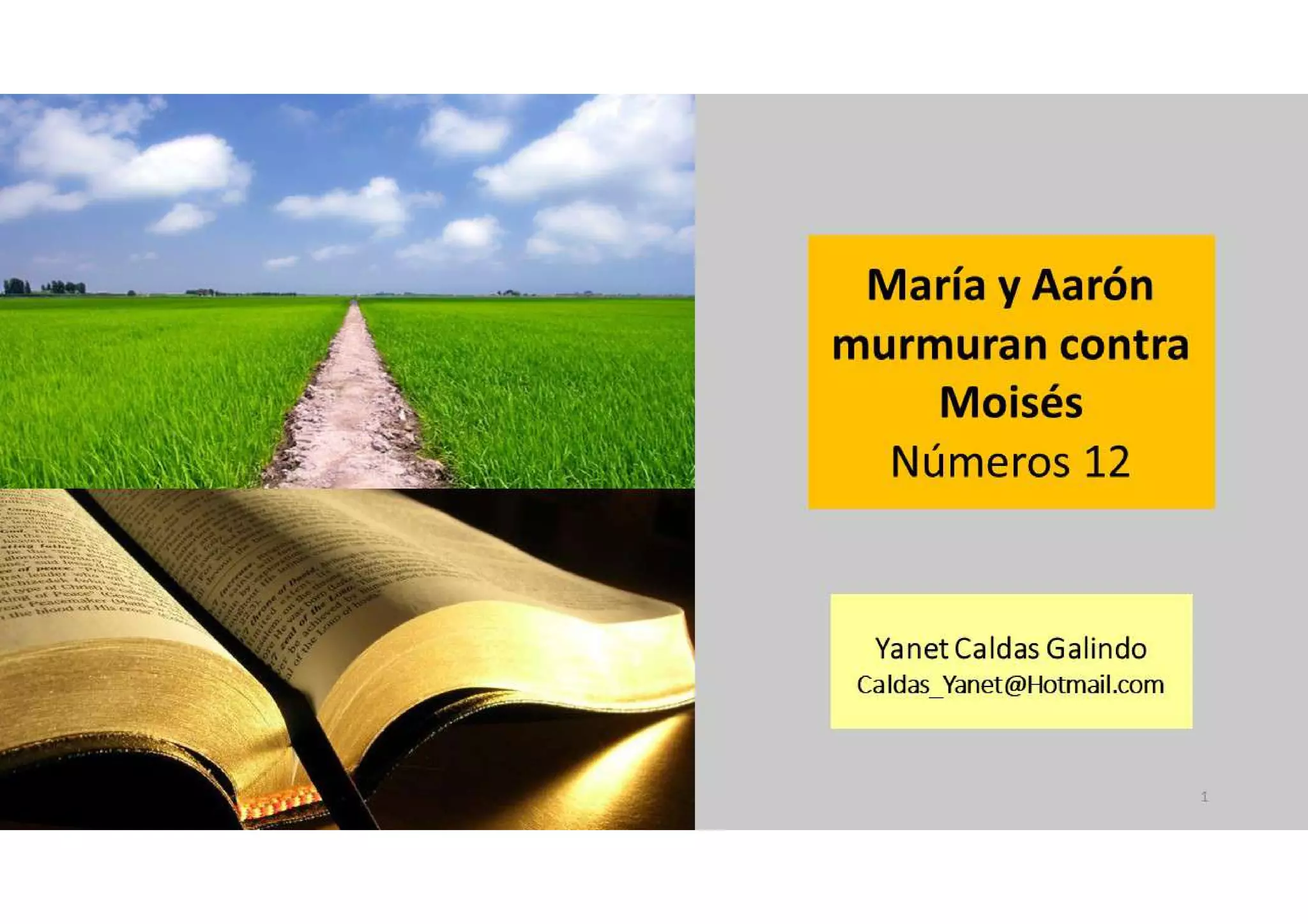 Números 12 María y Aarón murmuran contra Moisés | PDF