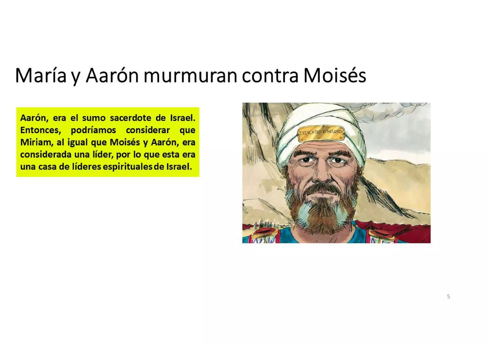 Números 12 María y Aarón murmuran contra Moisés | PDF