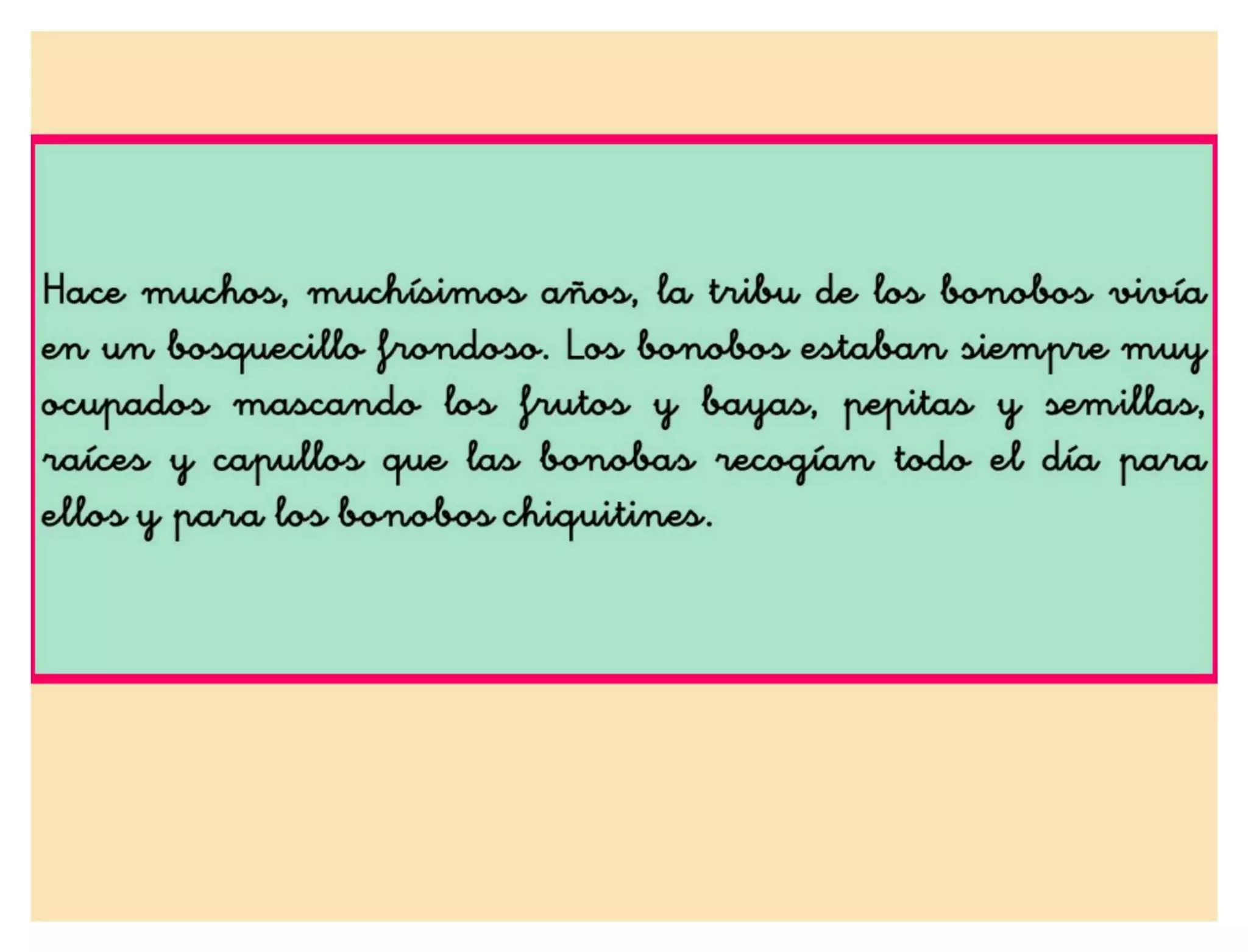 Historia de los bonobos con gafas | PPTX