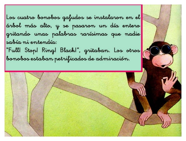 Historia de los bonobos con gafas | PPTX