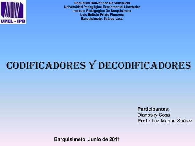 Diapositiva de codificadores y decodificadores circuitos logicos1111111 ...