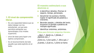 Diapositiva de comprension lectora | PPTX
