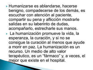 humanización en los servicio de salud | PPTX