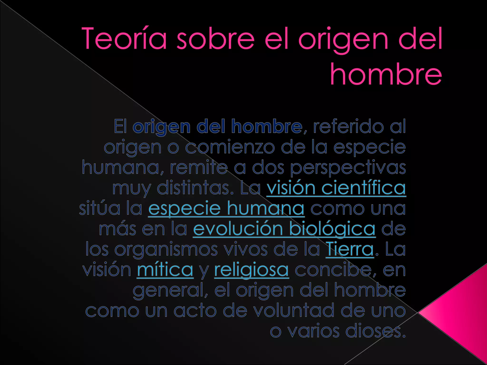 Diapositiva De La Teoría Sobre El Origen Del Hombre Ppt