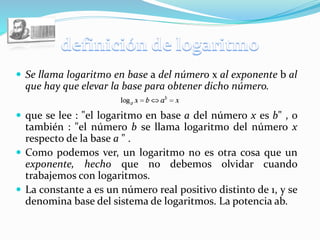 Diapositiva de logaritmos | PPTX