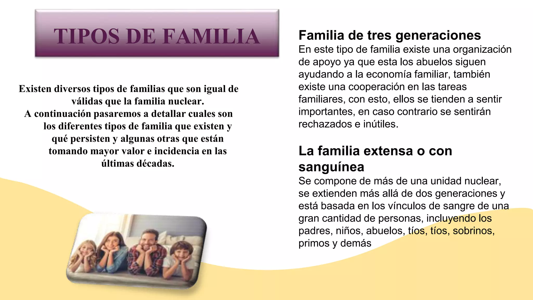 Diapositiva de tipos de familia | PPT
