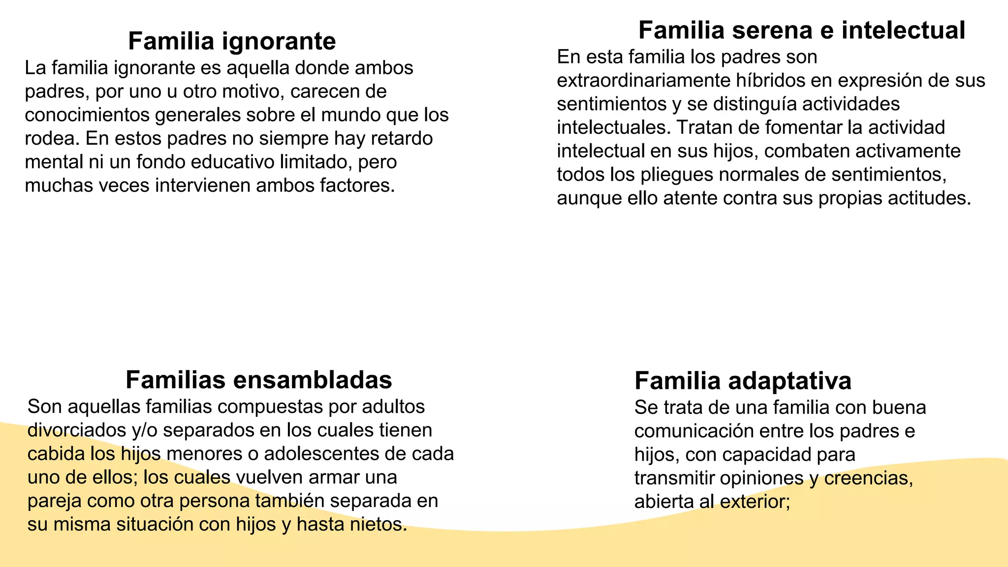 Diapositiva de tipos de familia | PPT