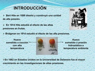 Presión Hidrostatica Ultra Alta | PPTX