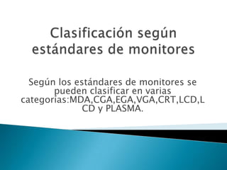 Tipos de Monitores | PPTX