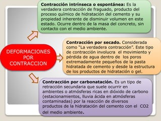 CONTRACCION Y RETRACCION DEL CONCRETO | PPTX