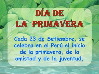 Diapositivas dia de la primavera | PPT