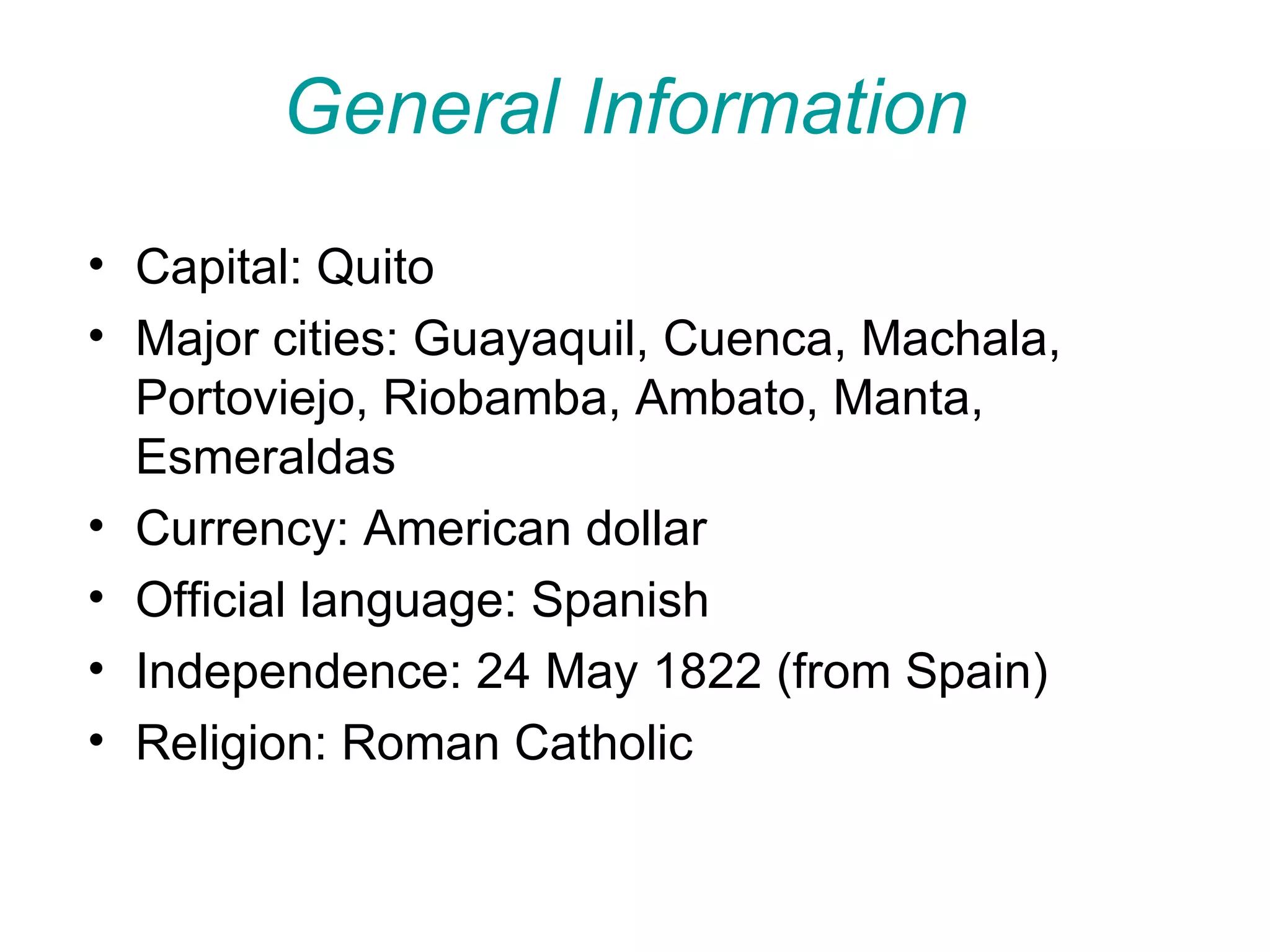 Diapositivas Ecuador | PPT