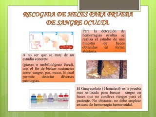 RECOLECCION DE MUESTRAS FECALES | PPTX