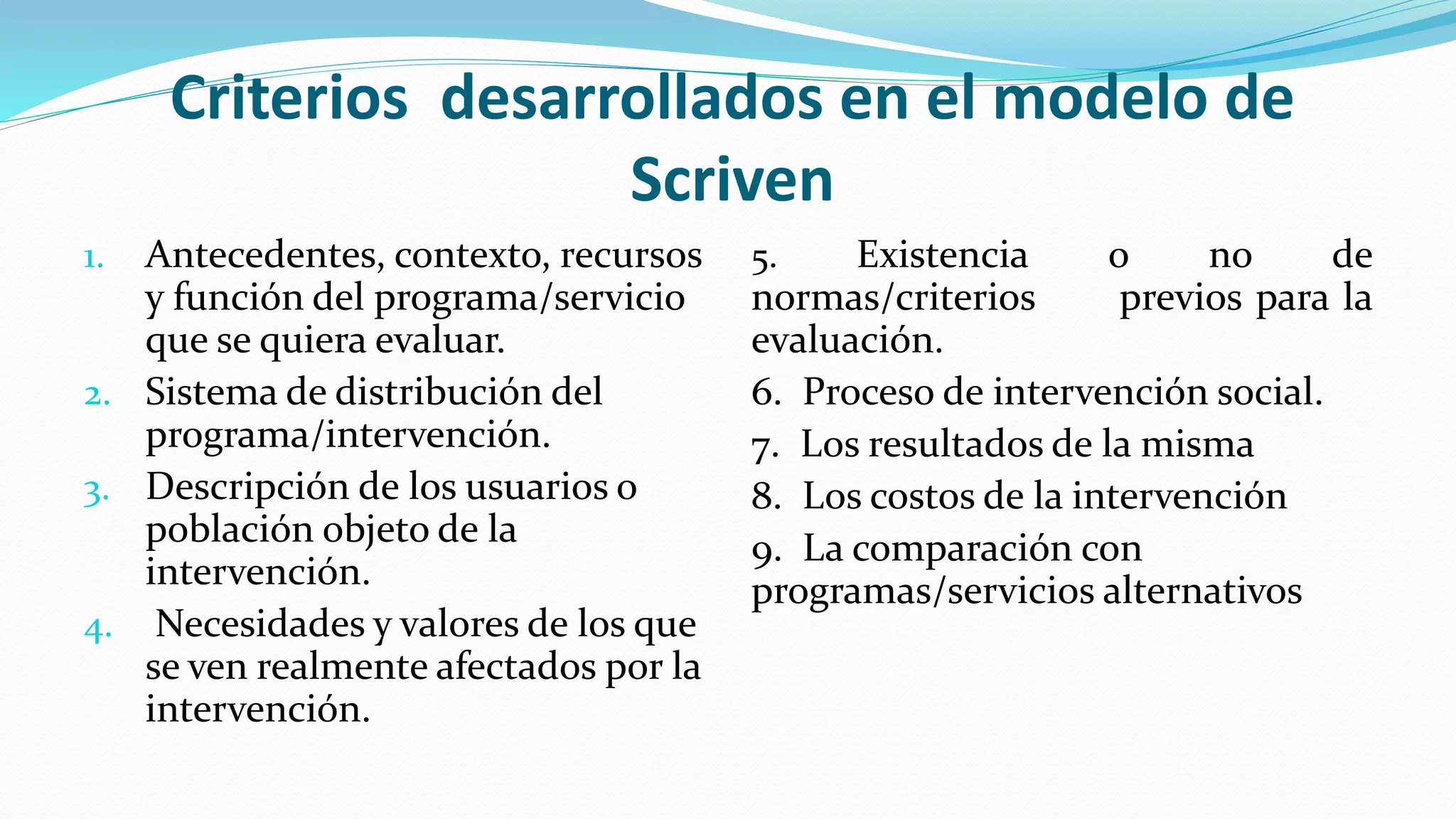Modelo evaluacion' Scriven | PPTX