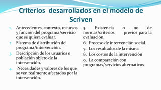 Modelo evaluacion' Scriven | PPTX